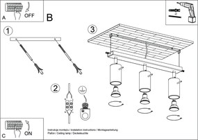 Sollux Lighting Stropní svítidlo RING 3L béžové