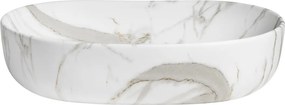 Sapho Sapho, CALEO keramické umyvadlo na desku 60x42cm, bianco carrara, CA590BC