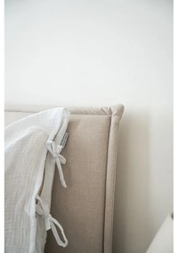 Béžová čalouněná dvoulůžková postel s roštem 180x200 cm Sary – Bobochic Paris