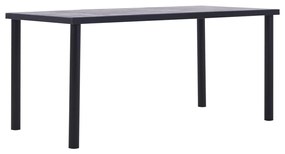Jídelní stůl černý a betonově šedý 160 x 80 x 75 cm MDF,  281859 HangarStore.cz
