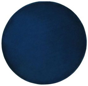 Kulatý viskózový koberec ⌀ 140 cm tmavě modrý GESI II Beliani