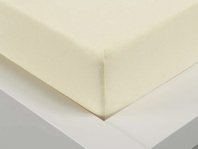 XPOSE® Jersey  prostěradlo Exclusive  - vanilkové 200x200 cm