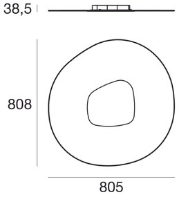 Linea Light 90347 Antigua_S, stropní svítidlo 46W LED 3000K, prům. 80cm