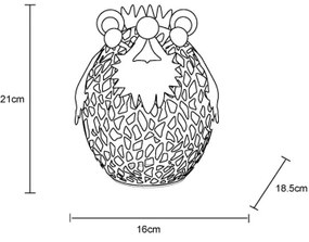 Globo 36331 - LED Solární dekorace LED/0,06W/3V IP44 ježek