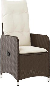 9dílný zahradní bistro set s poduškami hnědý polyratan 3277283