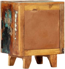 Ručně vyřezávaný noční stolek 40 x 30 x 50 cm recyklované dřevo 247911