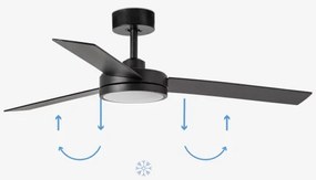 FARO 34261 - LED Stropní ventilátor BARTH LED/24W/230V černá + DO