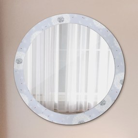 Kulaté dekorativní zrcadlo Pampelišky květiny fi 80 cm