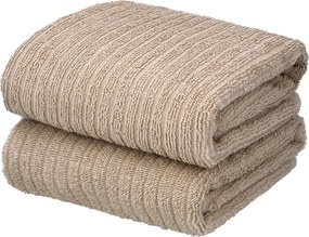 Livarno® Froté ručník, 50 x 100 cm, 2 kusy (béžová)