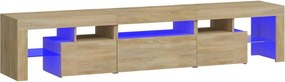 TV skříňka s LED osvětlením dub sonoma 200x36,5x40 cm 3152812