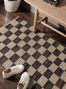 Hanse Home, Běhoun Handloom 106333 Rex White Black, 80x300, černobílá, chodba / předsíň