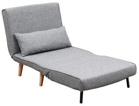 Designové rozkládací křeslo Felicitas světle šedé