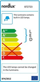 NOR 872723 Venkovní nástěnné svítidlo Nene 1x6W LED černá čirá - NORDLUX