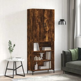 Skříň highboard kouřový dub 69,5 x 34 x 180 cm kompozitní dřevo - Default Title