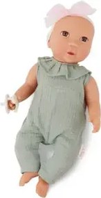 LullaBaby Panenka 35 cm v overalu s čelenkou / od 2 let