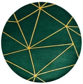 Dywany Łuszczów Kusový koberec Emerald 1013 green and gold kruh - 120x120 (průměr) kruh cm