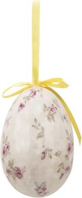 6ks dekorace závěsné vajíčko s květy Spring Egg - Ø 7*10 cm