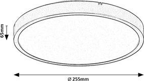Rabalux Bílé stropní LED svítidlo Alenzo kulaté 255mm 12W IP44 CCT 71425