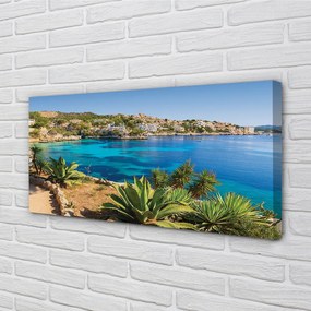 Obrazy na plátně Španělsko pobřeží moře město 100x50 cm