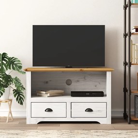 Tv Stolek Se 2 Zásuvkami Bodo Hnědý 91,5X44,5X56 Cm Borovice - Šedá