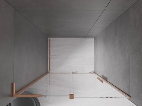 Mexen Velar L sprchové dveře posuvné 100 cm, transparentní, kartáčovaná měď - 871-100-003-01-65