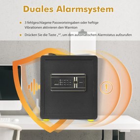 Costway Safe Elektronický trezor s digitální klávesnicí 45 L Trezor