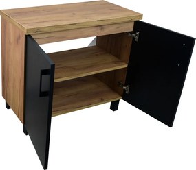 Comodo Koupelnová skříňka pod deskové umyvadlo ROSO GOB 80-HD - zlatý dub/černá