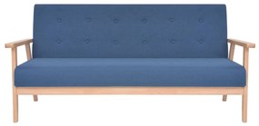 Trojmístná sedačka, textil, modrá 244656