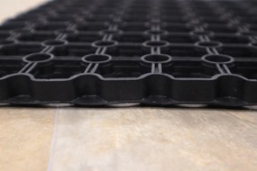 Hamat, Venkovní čistící rohož guma Domino 22mm - na ven i na doma, 50x80, černá, exteriér