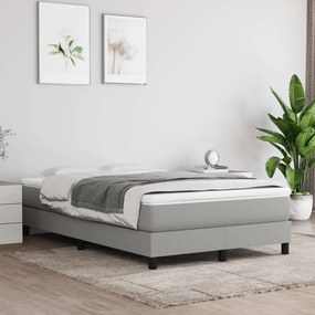 Box spring postel s matrací světle šedá 120x190 cm textil 3269657