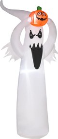 HOMCOM Halloweenský nafukovací duch 1,8 m s LED diodami 80 x 40 x 180
