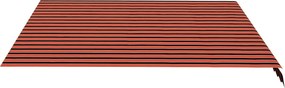 Náhradní plachta na markýzu oranžovo-hnědá 450 x 350 cm polyesterová 311960