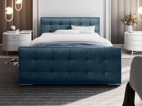 Manželská postel 180 cm Billie (modrá) (s roštem a úložným prostorem). 1046835