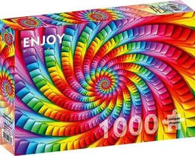 ENJOY Puzzle Duhová psychedelická spirála / 1000 dílků / od 14 let