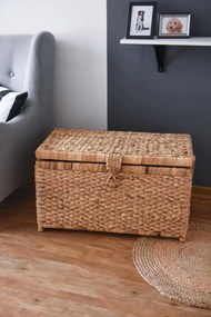 Truhla na prádlo LEA, vodní hyacint, šířka 84 cm, natur