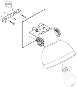 Eglo 43431 - Nástěnné svítidlo BARNSTAPLE 2 1xE27/28W/230V