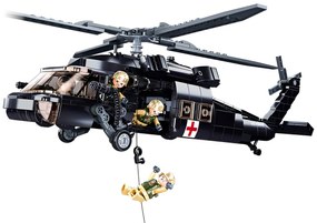 Sluban Model Bricks M38-B1012 Zdravotnický vrtulník UH-60 Black Hawk