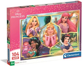 Clementoni - Puzzle 104 Super Disney Princezny