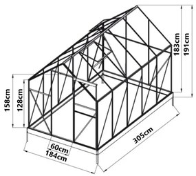 Hliníkový skleník VeGA 6000 STRONG-22