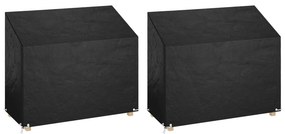 Plachty na zahradní lavice 2 ks 8 oček 160 x 70 x 70/88 cm PE 3155390