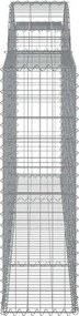 Klenuté gabionové koše 8 ks 300x30x100/120cm pozinkované železo 3146527
