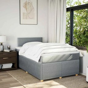 Box spring postel s matrací světle šedá 120 x 200 cm textil 3289716