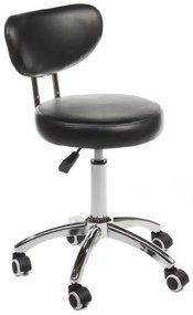 LuxuryForm Židle BERGAMO na stříbrné podstavě s kolečky černá