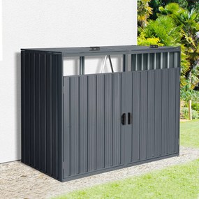 Přístřešek na 2 popelnice BestBerg BBTS-MK2  / 1,3 m² / 160 × 80 × 122 cm / antracit