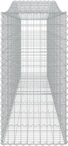 Klenuté gabionové koše 3 ks 400x50x100/120cm pozinkované železo 3145957