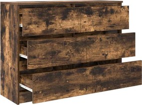 Příborník kouřový dub 100x35x76 cm kompozitní dřevo 3328502