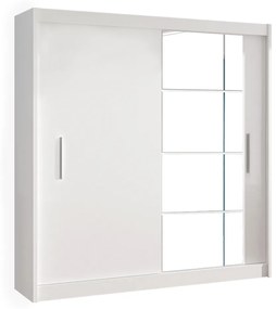 TEMPO Skříň s posuvnými dveřmi, bílá, 180x215, LOW