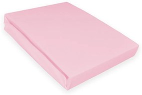 Nyks Růžové jenolůžkové prostěradlo JERSEY STANDARD z bavlny 140 g/m2 80x180 cm