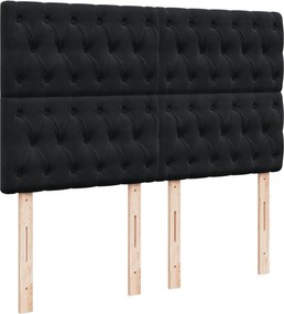 Box spring postel s matrací černá 140 x 190 cm samet 3293214