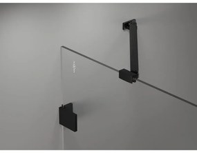 Mexen Lunar-F, skládací sprchový kout levý 70 x 70 cm, 8mm čiré sklo, černý profil, 836-070-070-70-00-L